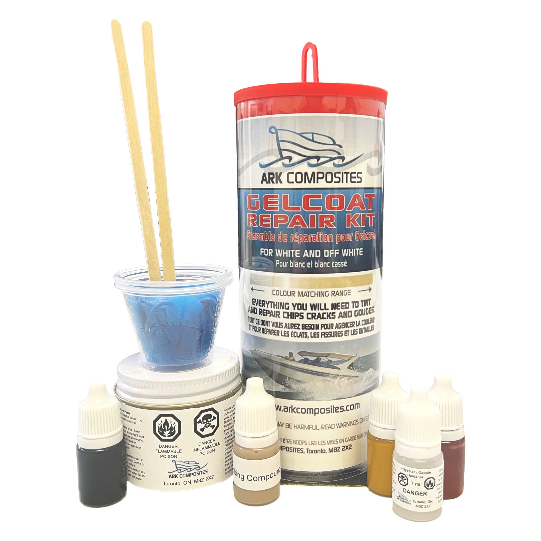 Gelcoat White & Off White Repair Kit — Ark Composites