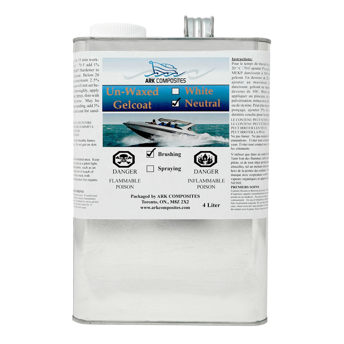 Neutral Gelcoat Unwaxed 1 Gallon – Ark Composites